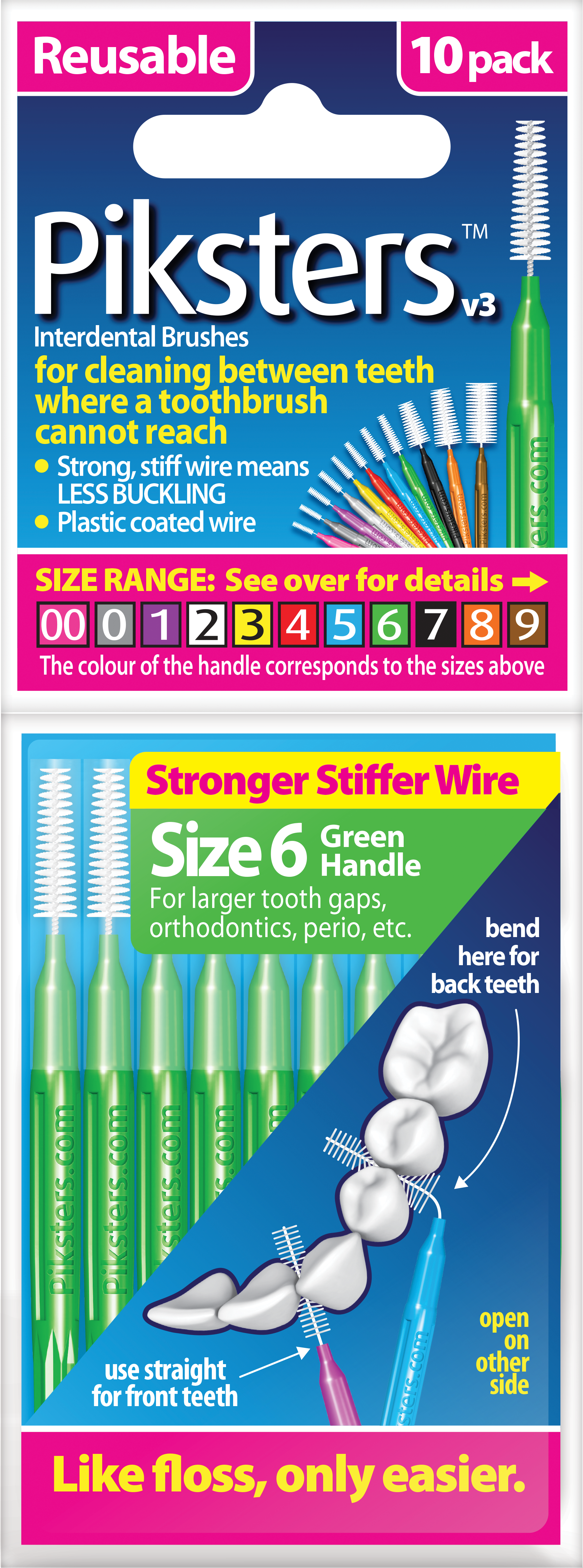 Pikster Interdental Brushes - Pikster 10 pack interdental - NZ - Smile ...