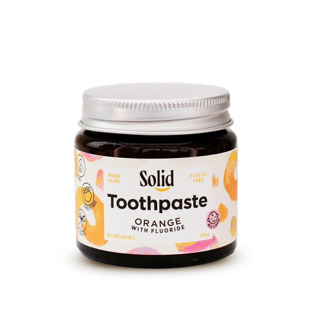Solid orange with fluoride toothpaste 100g - Smile Store