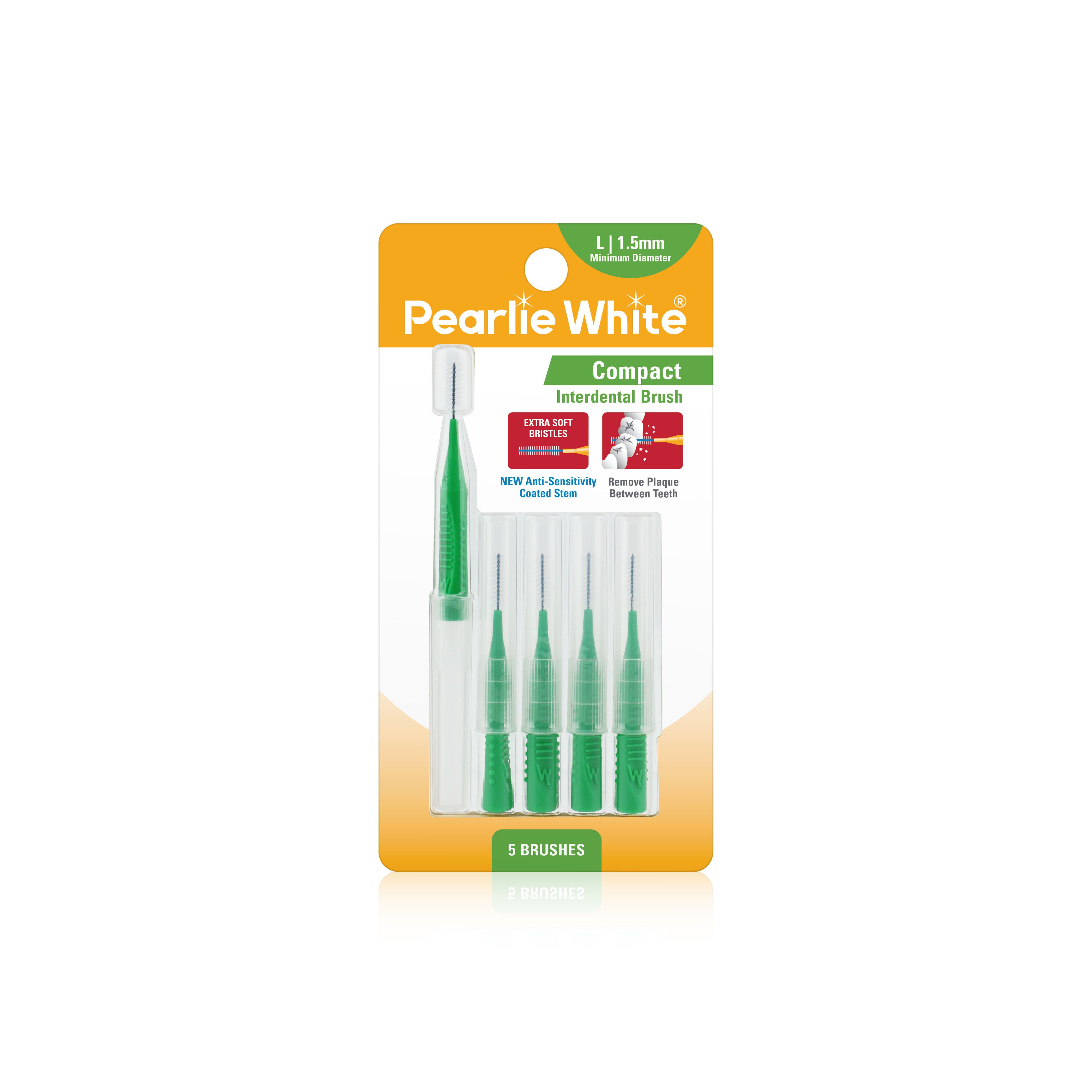 Pearlie White Compact Interdental Brushes - 5 pack - Smile Store
