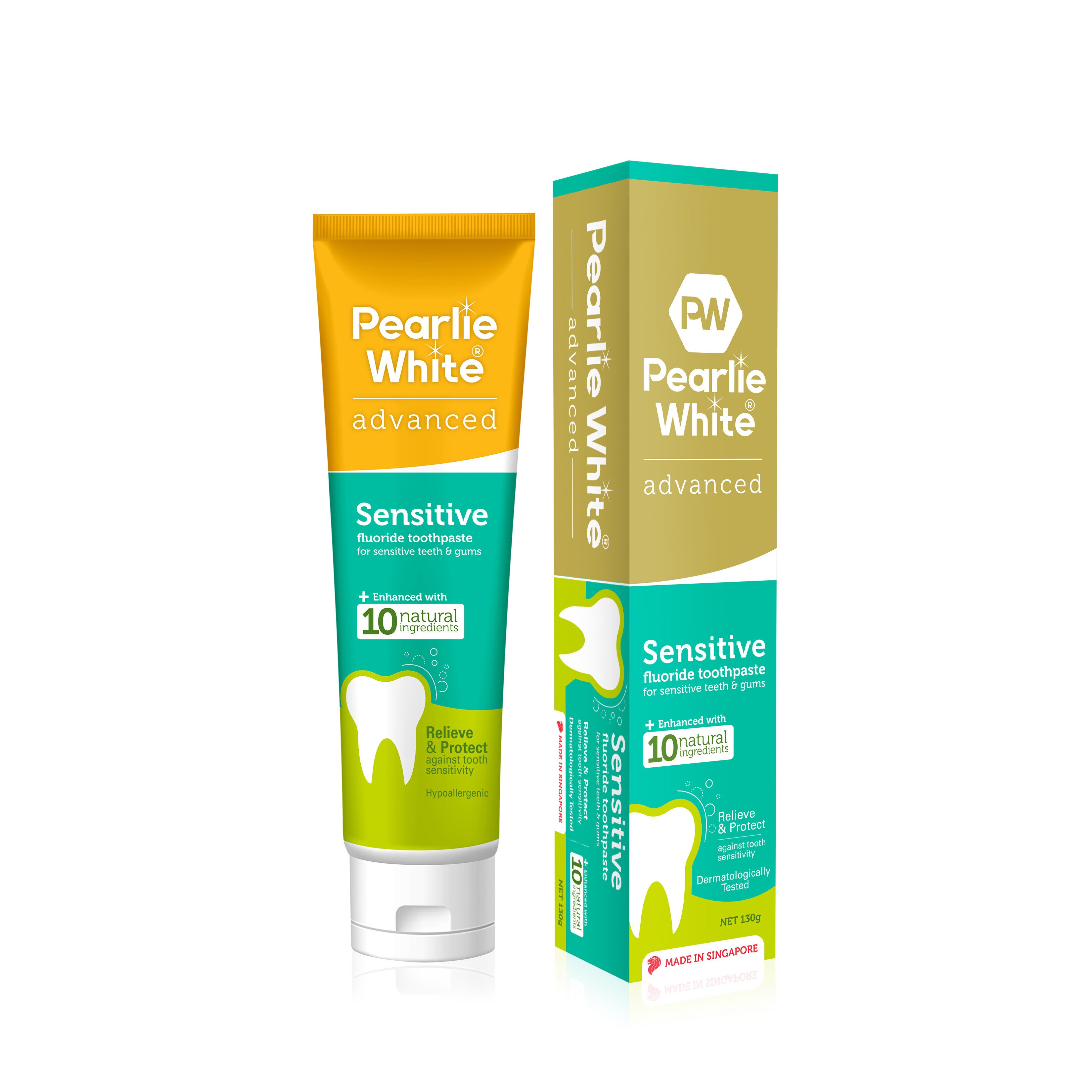Pearlie White Advanced Sensitive Fluoride Toothpaste 130gm - Smile Store