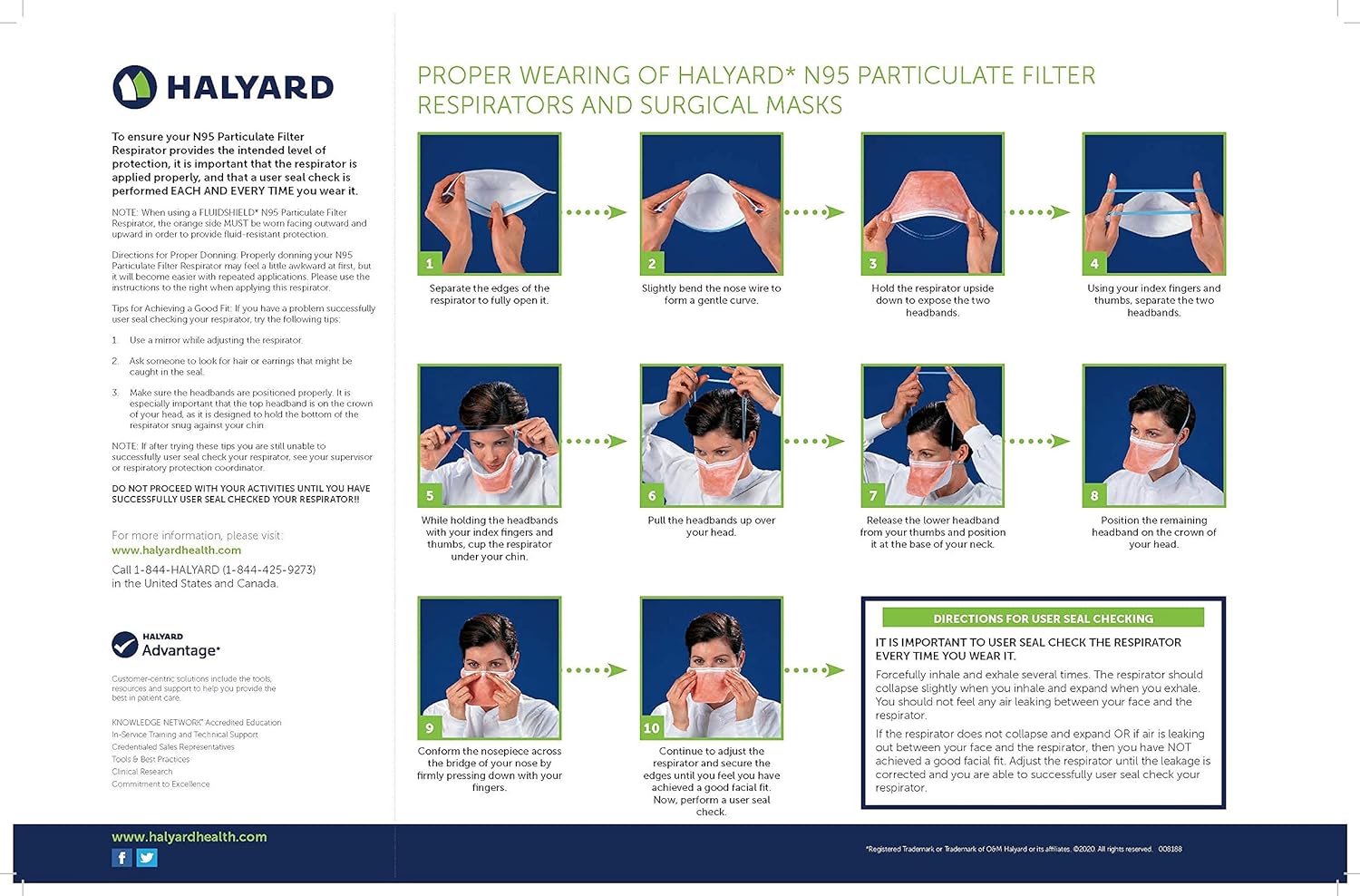 Halyard Fluidshield N95 Respirator Mask (size small) - Smile Store