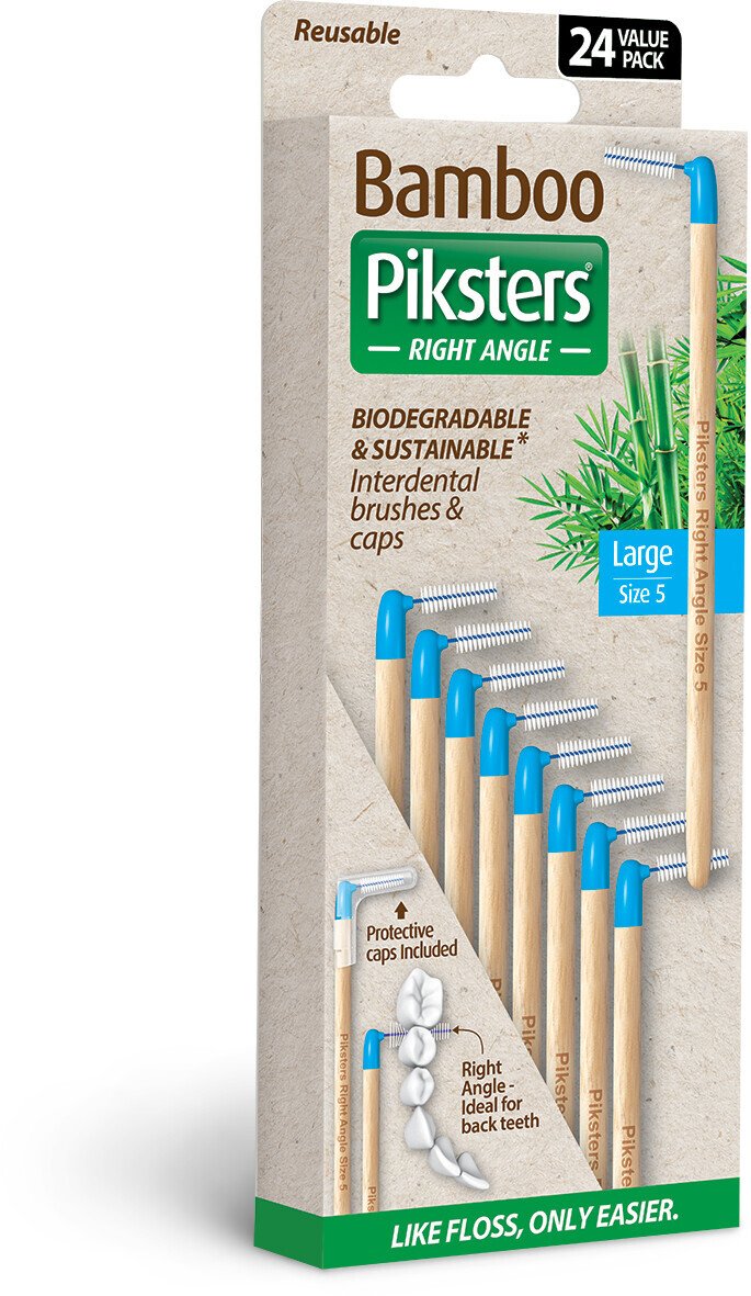 Piksters Bamboo Right Angle - 24 Pack - Smile Store